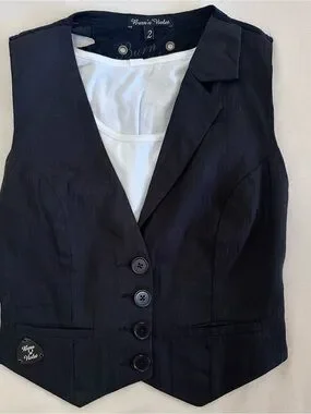 Burn ‘N Violet | Jackets & Coats | Burn N Violet Black Buttonfront Vest ...